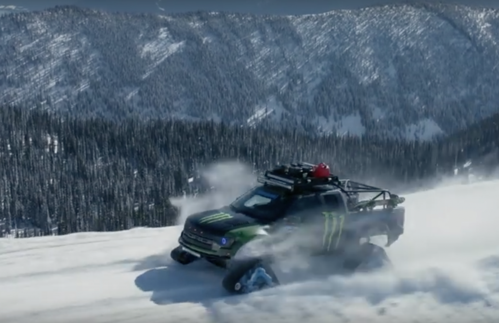 Ken Block im 650PS Ford F-150 RaptorTRAX - Motorblock